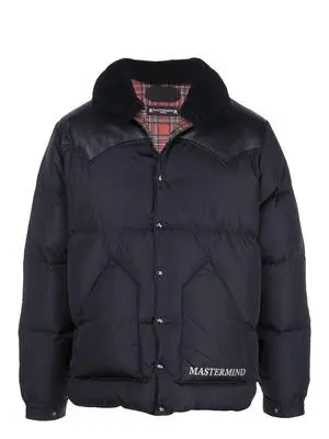 MASTERMIND WORLD Leather-Panelled Puffer Coat