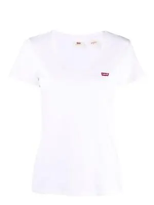 LEVI'S Cotton V-Neck T-Shirt White
