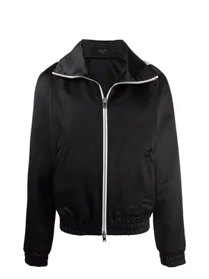 Amiri Zip-up Satin Track Jacket - Black