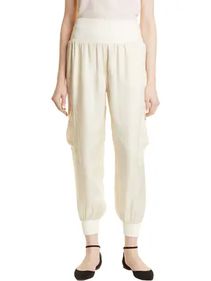 Cinq À Sept Cinq À Sept Giles Cropped Cargo Joggers Alabaster
