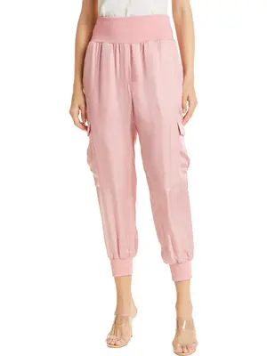 Cinq À Sept Cinq À Sept Giles Cropped Cargo Joggers Blush
