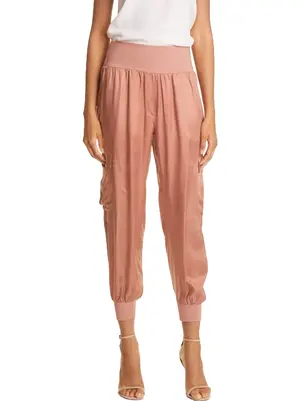 Cinq À Sept Cinq À Sept Giles Cropped Cargo Joggers Bronze