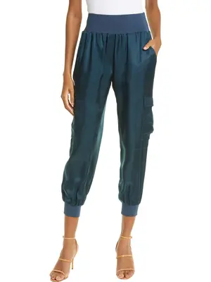 Cinq À Sept Cinq À Sept Giles Cropped Cargo Joggers Eucalyptus