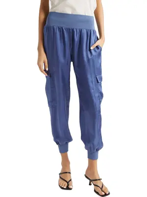 Cinq À Sept Cinq À Sept Giles Cropped Cargo Joggers Indigo