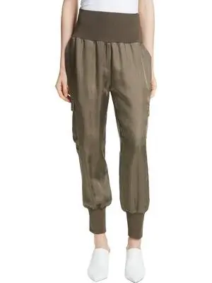Cinq À Sept Cinq À Sept Giles Cropped Cargo Joggers Olive