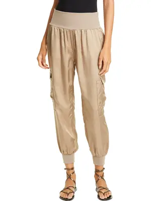 Cinq À Sept Cinq À Sept Giles Cropped Cargo Joggers Pewter