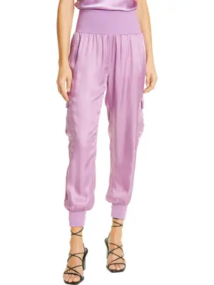 Cinq À Sept Cinq À Sept Giles Cropped Cargo Joggers Violet