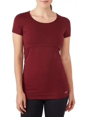 MODERN ETERNITY Maternity/nursing Tee - Burgundy
