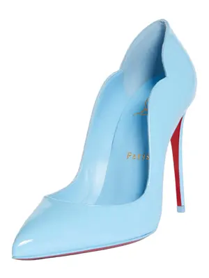 CHRISTIAN LOUBOUTIN Christian Louboutin Hot Chick Scallop Pointed Toe Pumps Blue