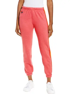 Aviator Nation Aviator Nation Stripe Track Pants Pink