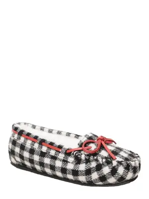 Minnetonka Minnetonka Cally Slipper Black-white Check