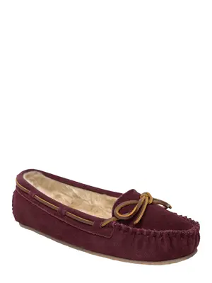 Minnetonka Minnetonka Cally Slipper Bordeaux Suede