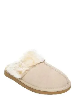 Minnetonka Chesney Mule Slipper - Stone Suede