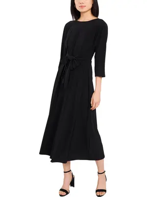 Chaus Chaus Tie Front Midi Dress Black