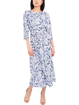 Chaus Chaus Tie Front Midi Dress Denim