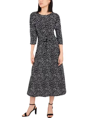 Chaus Chaus Tie Front Midi Dress Rich Black