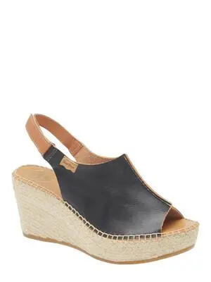 TONI PONS Lugano Espadrille Wedge Sandal - Black