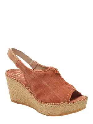 TONI PONS Toni Pons Lugano Espadrille Wedge Sandal Brandy Fabric
