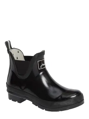 Joules Wellibob Short Chelsea Rain Boot Black Tree