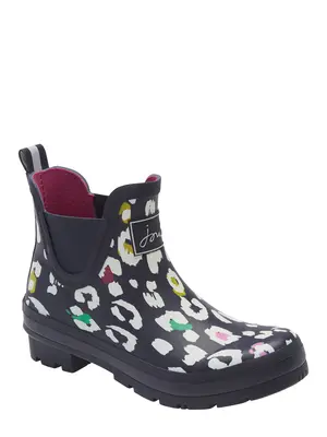 Joules Wellibob Short Chelsea Rain Boot Navleopard