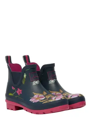 Joules Wellibob Short Chelsea Rain Boot Navy Floral