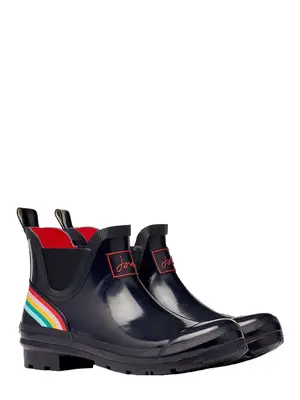 Joules Wellibob Short Chelsea Rain Boot Navy Rainbow