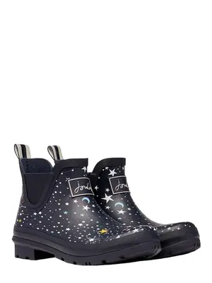 Joules Wellibob Short Chelsea Rain Boot Navy Stars