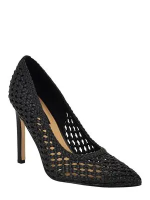 Nine West Tatiana Pointed Toe Stiletto Pumps - Black Woven
