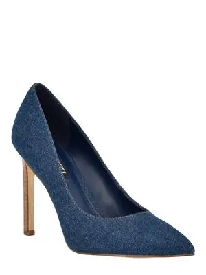 Nine West Nine West Tatiana Pointed Toe Stiletto Pumps Dark Blue