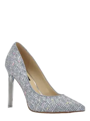 Nine West Nine West Tatiana Pointed Toe Stiletto Pumps Light Blue Multi