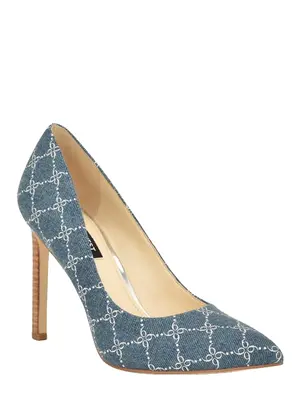 Nine West Nine West Tatiana Pointed Toe Stiletto Pumps Medium Blue