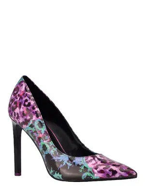 Nine West Nine West Tatiana Pointed Toe Stiletto Pumps Purple Multi