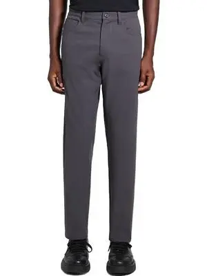 Theory Raffi Twill Straight Leg Pants - Dark Grey - B08