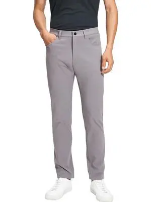 Theory Theory Raffi Twill Straight Leg Pants Soft Grey