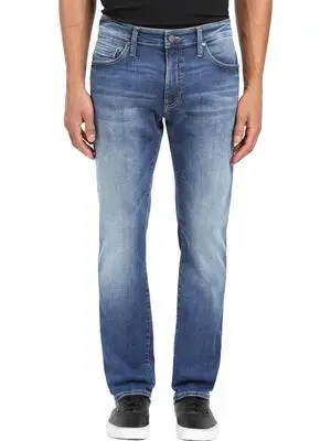MAVI Zach Straight Leg Jeans Mid Brushed Cashmere