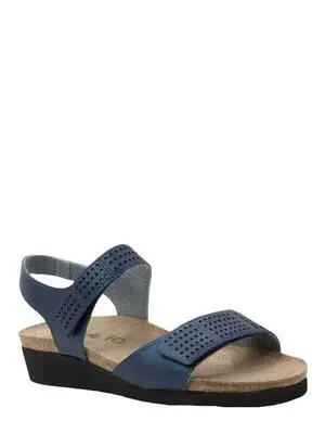 Naot Vivian Wedge Sandal - Polar Sea Leather
