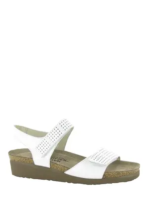 Naot Naot Vivian Wedge Sandal White Pearl/ Glass Silver