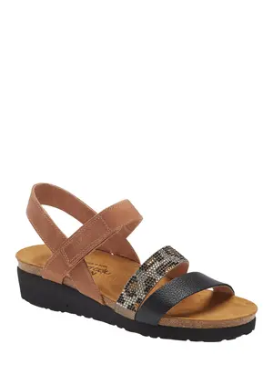 Naot Naot Krista Sandal Light Brown/ Soft Black