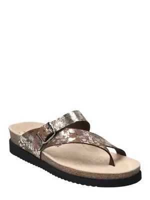 Mephisto Mephisto Helen Toe-Loop Sandal Dark Brown Leather