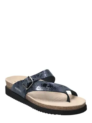 Mephisto Mephisto Helen Toe-Loop Sandal Navy Paint Leather