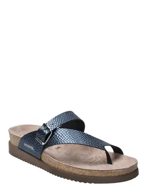 Mephisto Mephisto Helen Toe-Loop Sandal Navy Reptilia