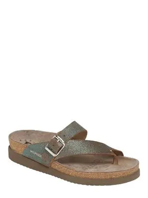 Mephisto Mephisto Helen Toe-Loop Sandal Turquoise Leather