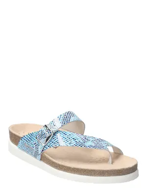 Mephisto Mephisto Helen Toe-Loop Sandal Turquoise Sand Boa