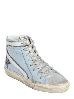 GOLDEN GOOSE Slide High-Top Sneaker Azure