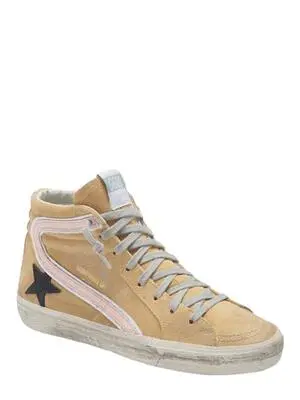 GOLDEN GOOSE Slide High-top Sneaker - Sand/black/rose Quartz