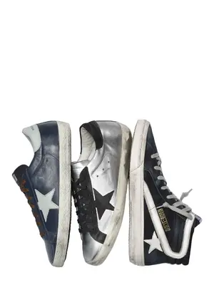 GOLDEN GOOSE Slide High-Top Sneaker Silver Black Blue