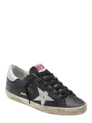 GOLDEN GOOSE Super-Star Low-Top Sneaker Black/silver