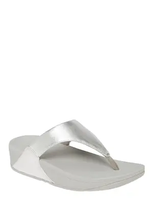 Fitflop Lulu Flip-Flop Silver Leather