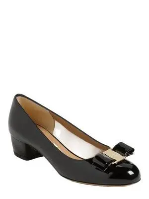 FERRAGAMO Vara Pump - Black/black Leather