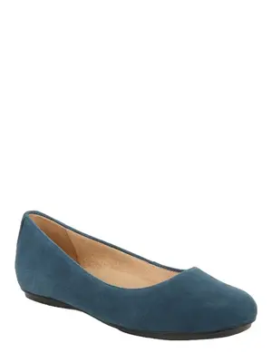 Naturalizer True Colors Maxwell Flat Ocean Blue Suede